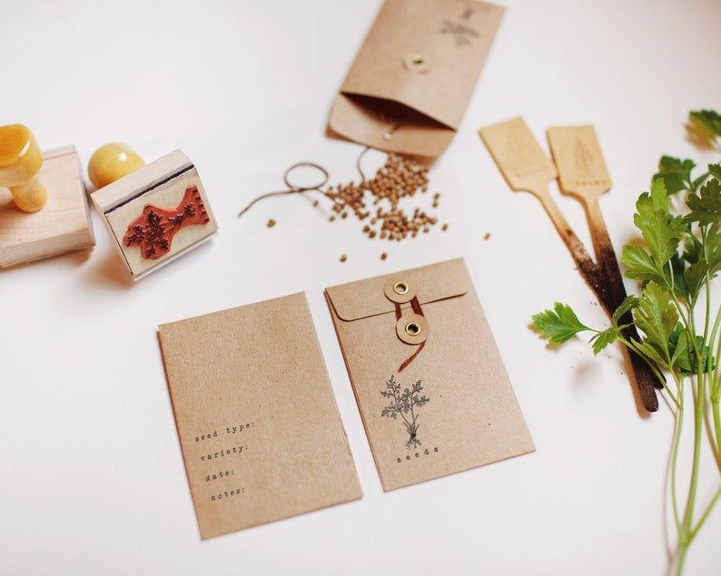 Seed Labels Veggie Seed Labeling Stamp Set for Seed - Etsy