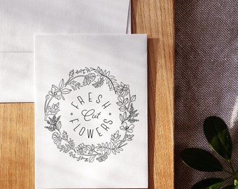 Flower Bouquet Sticker Fresh Cut Flowers Label Floral | Etsy