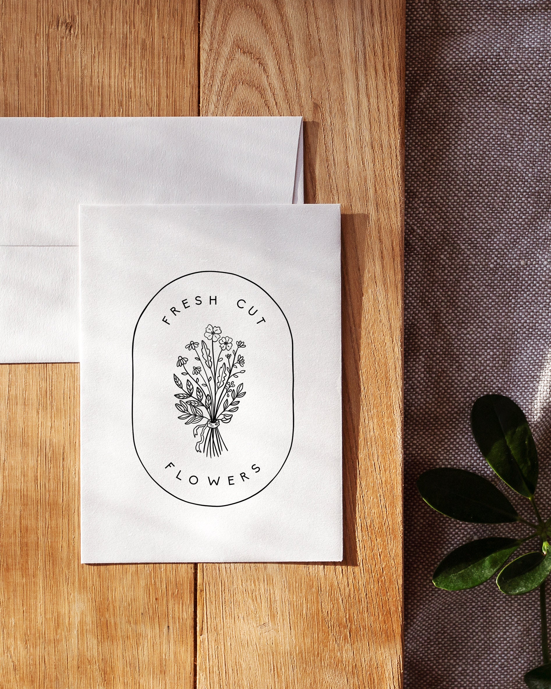 Custom Flower Bouquet Stamp Fresh Cut Flowers Stamp Floral | Etsy