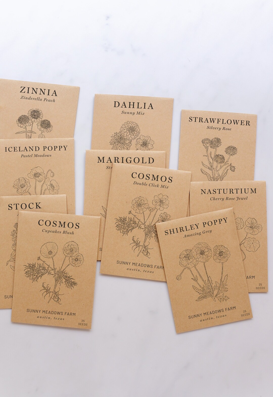 Floral Illustration Pack, Seed Illustration, Seed Packets for Cut ...