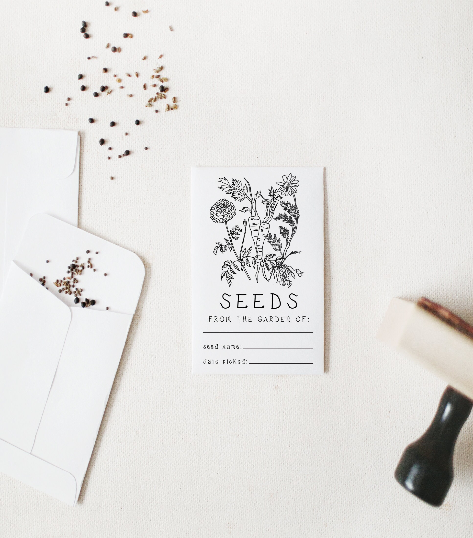 Custom Seed Packet Stamp Wildflower Seed Stamp Seed | Etsy