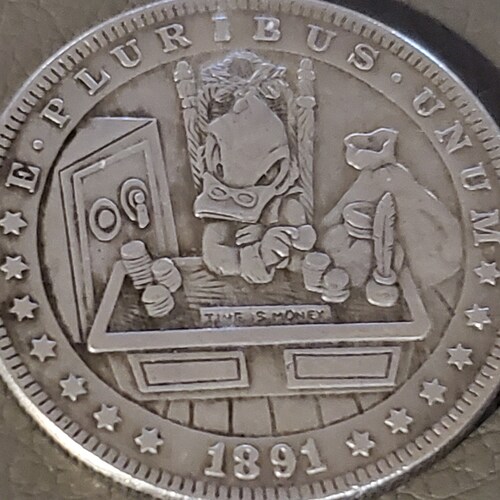 1899 Morgan Silver Dollar. Life/death. Carved/hobo Coin. 38mm - Etsy