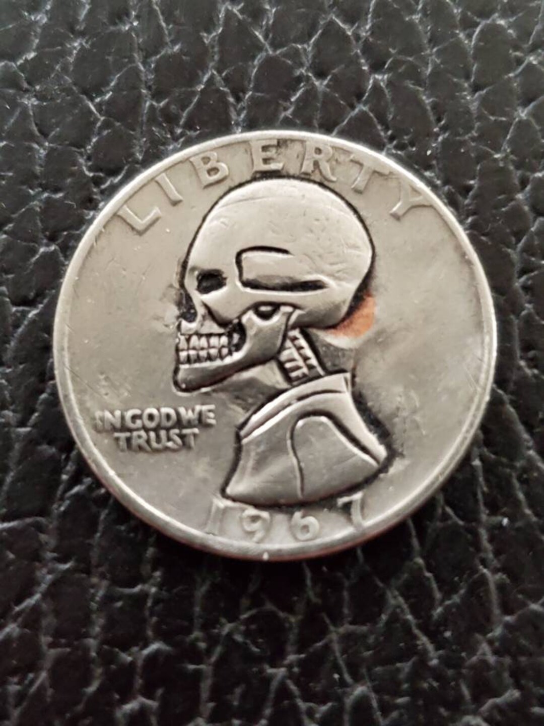 Authentic Currency Hand Carved 1967 Skullhead Hobo Coin - Etsy