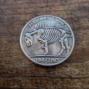 The Praying Skeleton Hobo Coin - Etsy