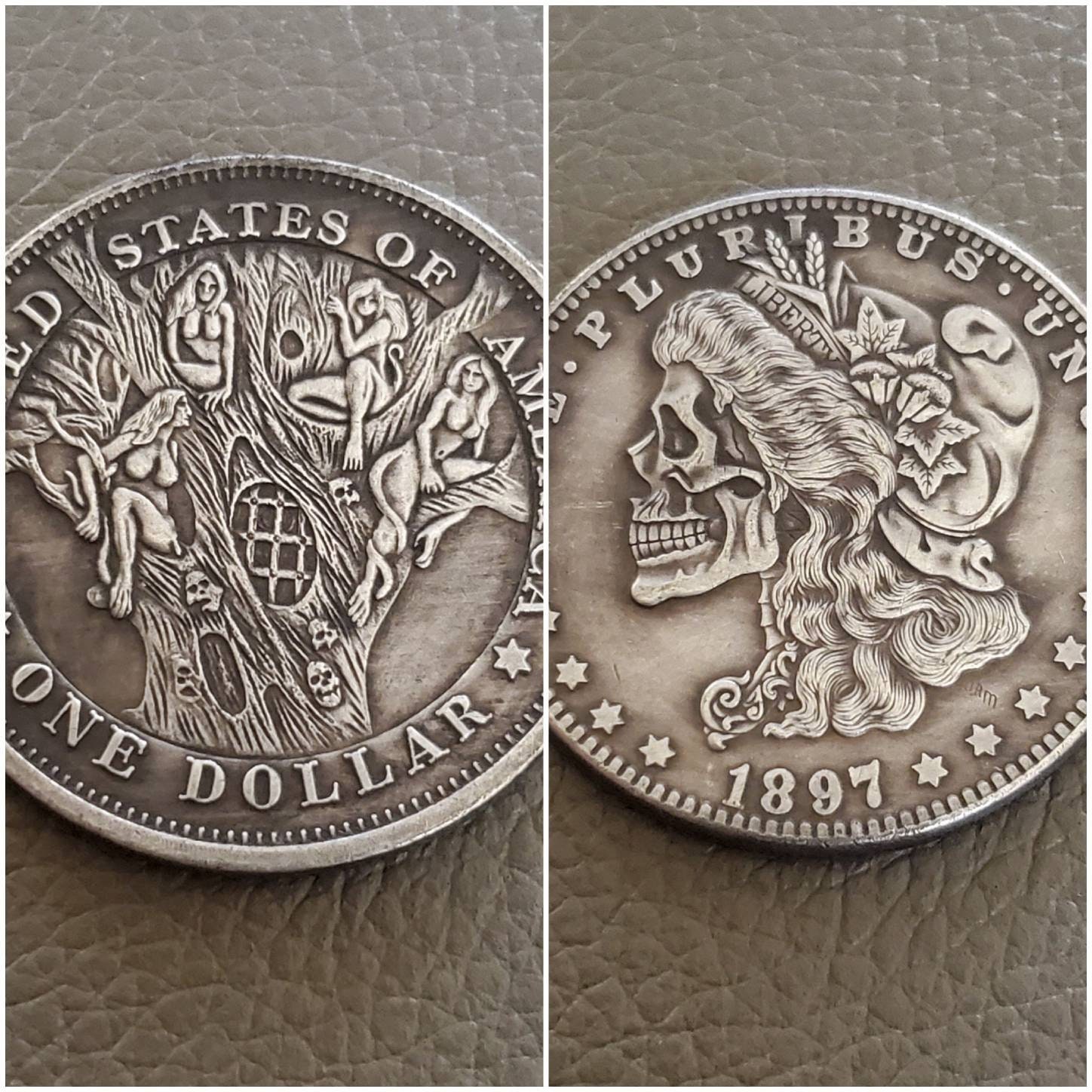 The Sisterwives Skullhead Morgan Hobo Dollar Coin - Etsy