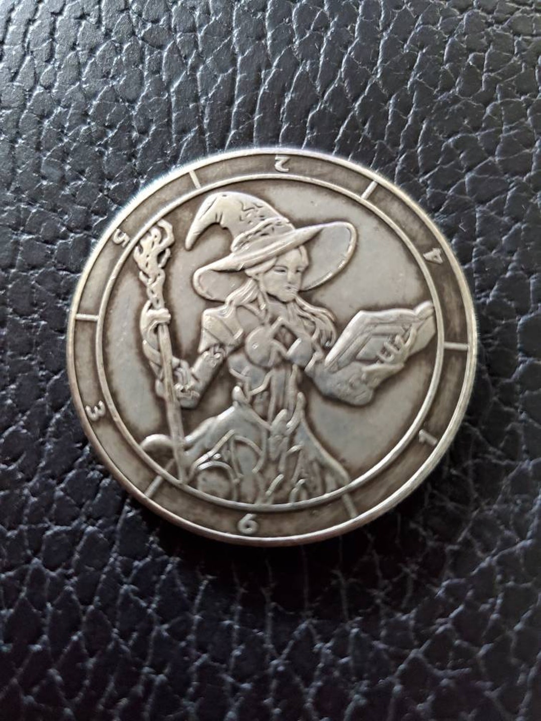 A Witchy Woman and Her Book of Spells Hobo Coin - Etsy