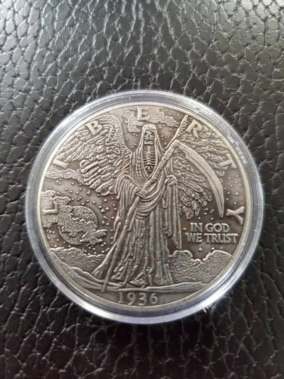 Winged Reaper Hobo Coin - Etsy
