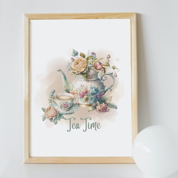 Tea Time Art - Etsy