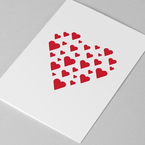 Printable Valentines Day Card, Anniversary Card With Red Heart, Instant ...