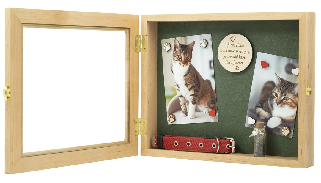 Personalized Pet Memorial Frame, Custom Shadow Box, Cat Shadow Box - Etsy