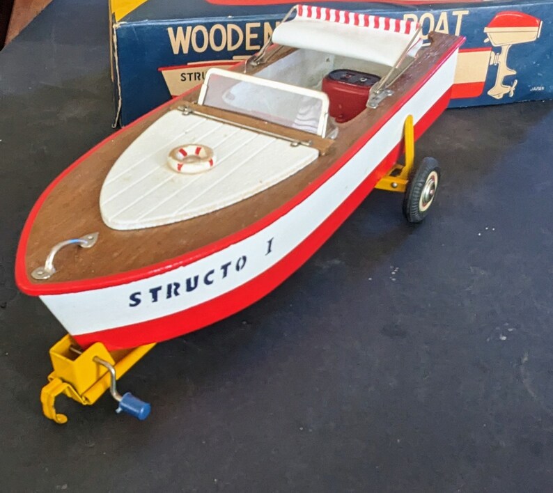 1960s Structo Speed Boat With Trailer Boxes & Instructions. - Etsy