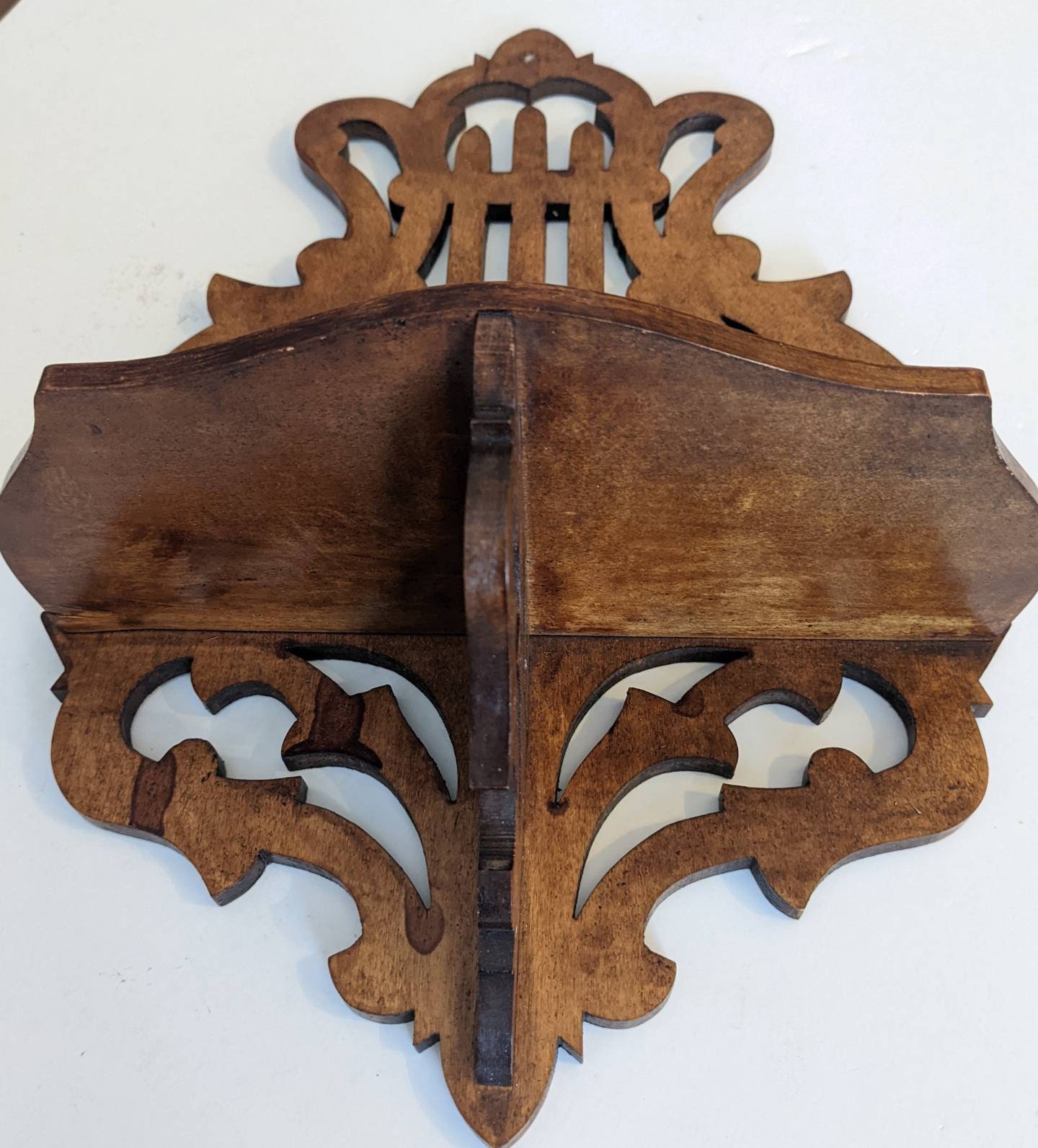 Vintage Handmade Wood Scrollwork Shelf - Etsy