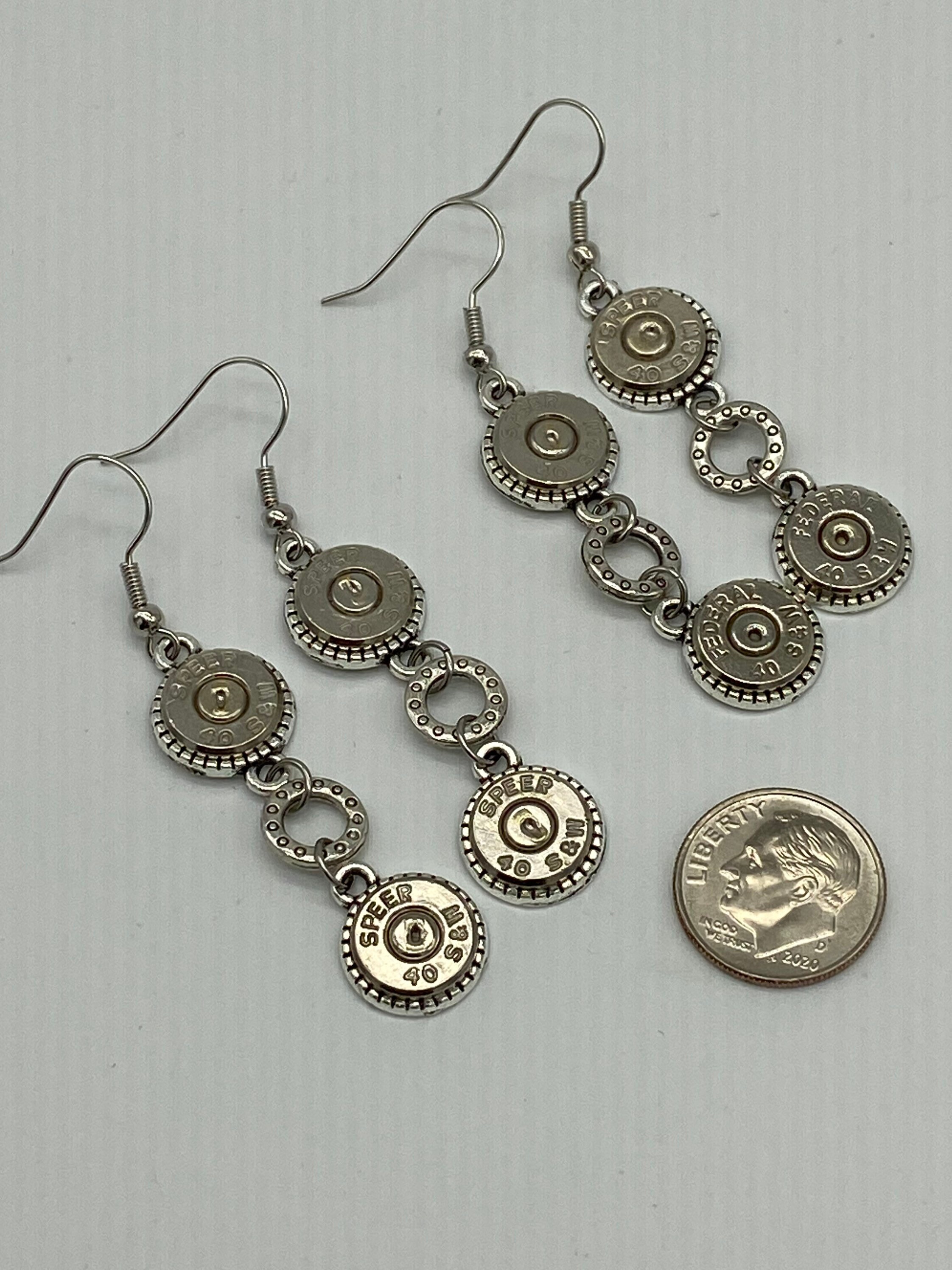 40 Caliber Bullet Dangle Earrings - Etsy
