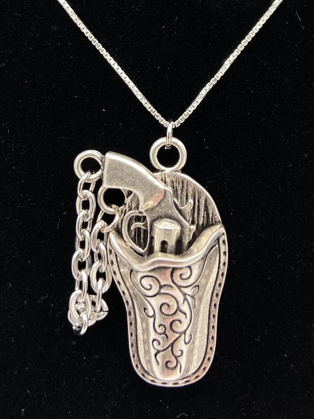 Holster With Removable Revolver Charm Necklace - Etsy