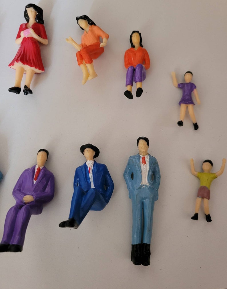 70mm Miniature People Figures 1:25 G Scale - Diorama Model Train ...