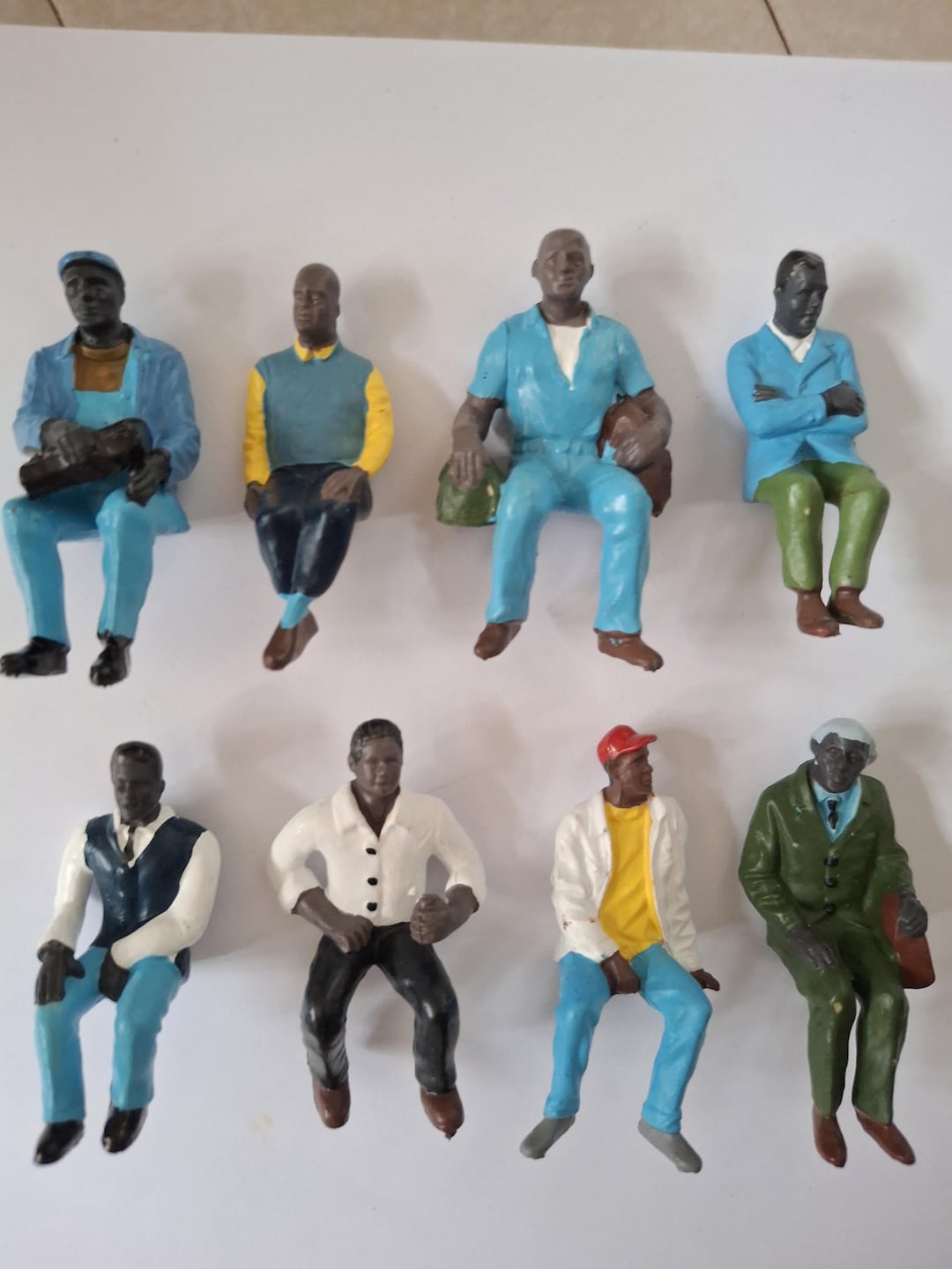 African American Black 1:25 Miniature Man Men Male People Mini Sitting ...