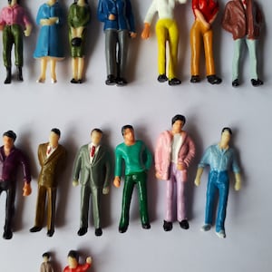 Standing Miniature Figures 35mm 2-50pcs 1:48 O Guage Scale Model People ...
