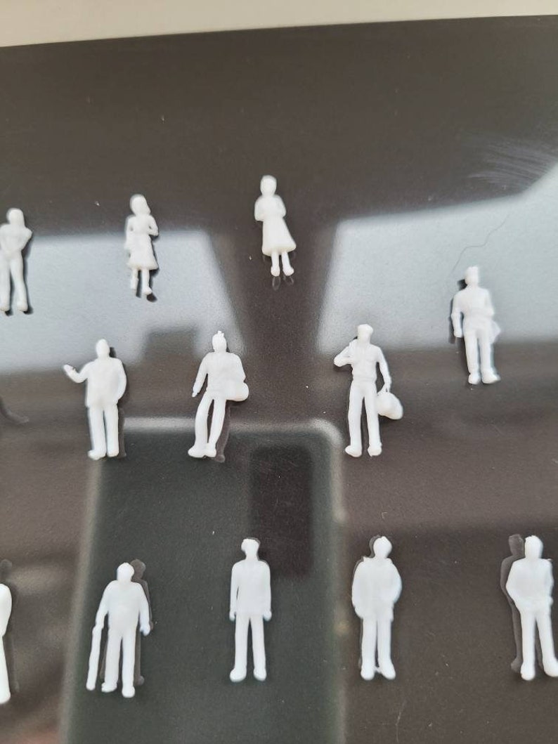 Blank People Miniature 1:100 18mm Scale Model 10-100pc Unpainted ...