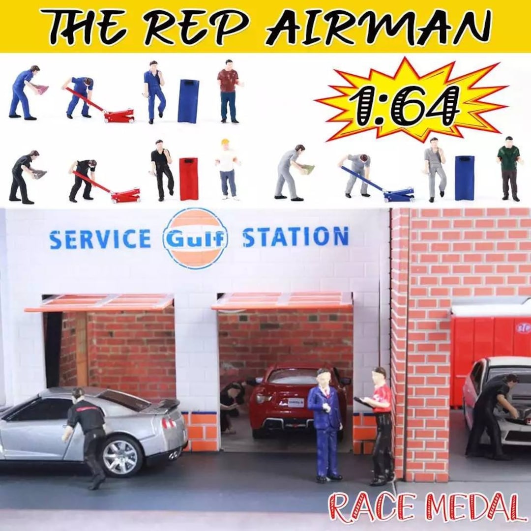 Miniature Mechanic Figures 1:64 Scale - Racing Car Pit Crew - Etsy