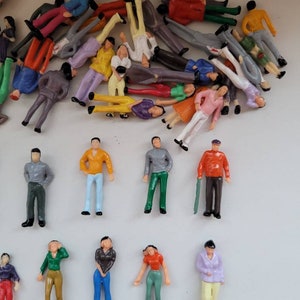 All Standing Miniature People 2-50pcs 1:50 35mm O Scale Model Mini ...