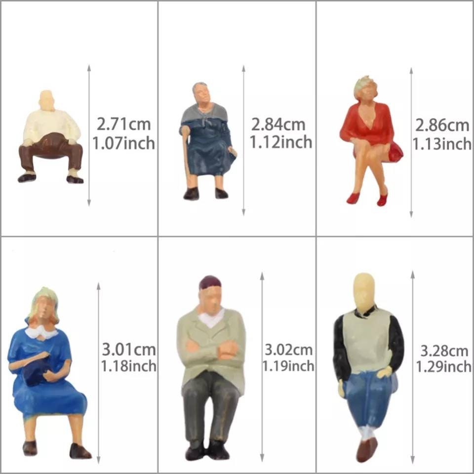 Seated Sitting PEOPLE 1:43 O Scale Miniature Little Model - Etsy UK