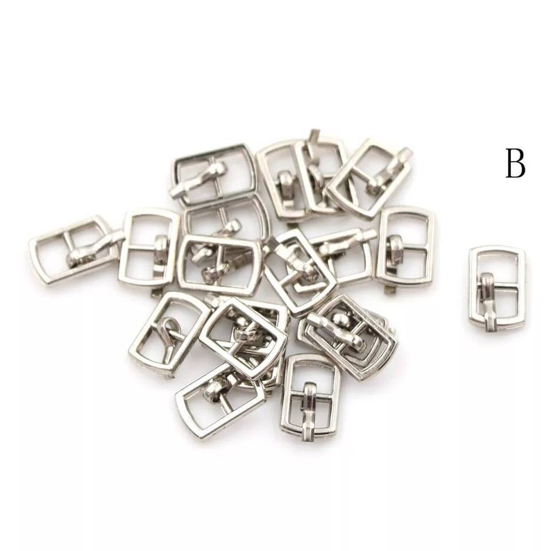 BUCKLES Miniature Mini Belt 4.5mm Shoes 10 Pcs Set Doll Clothes Making ...