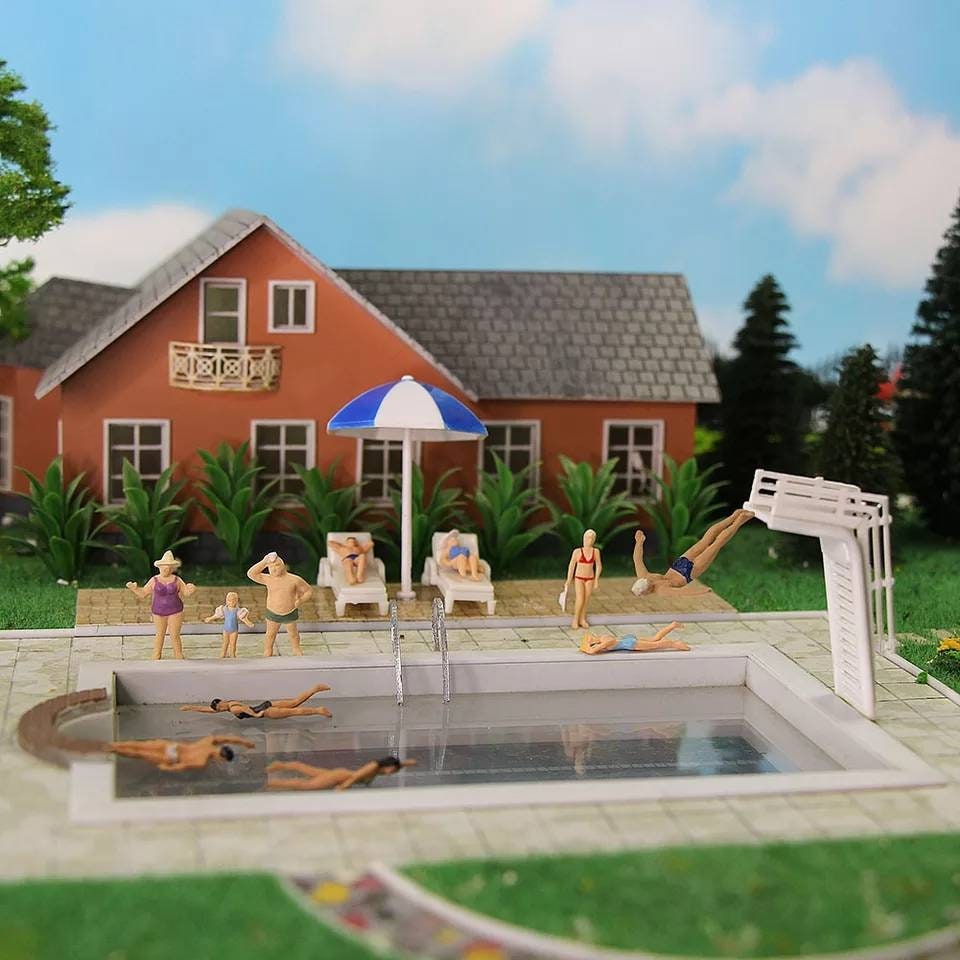 HO Scale Beach People: Miniature Seaside Figures - 20/40pcs Set - Etsy