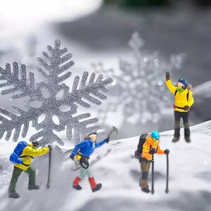 Mountain Ice Climbing 1:87 Miniature People Figure Scale Model Explorer ...