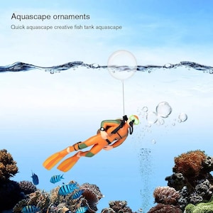 Scuba Diver Figure 13cm Ocean Diving People Miniature Model Bath Tank ...