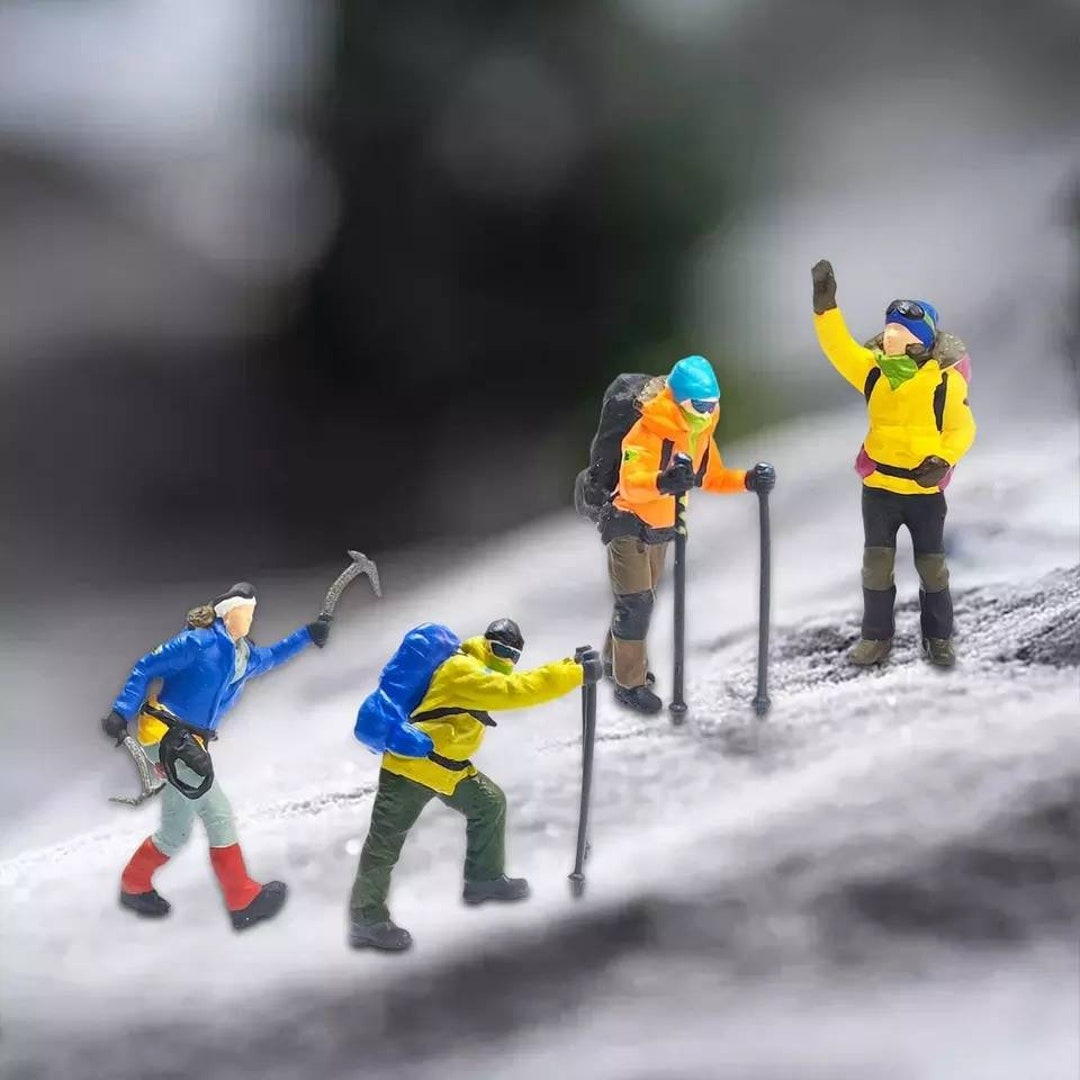 Mountain Ice Climbing 1:87 Miniature People Figure Scale Model Explorer ...