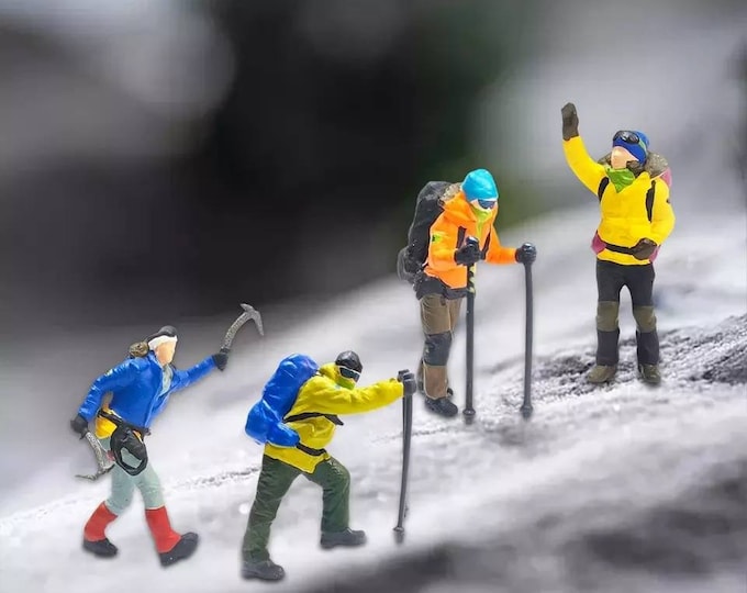 FISHING Fisherman Miniature People 6pcs 1:87 Scale Model Mini Club ...