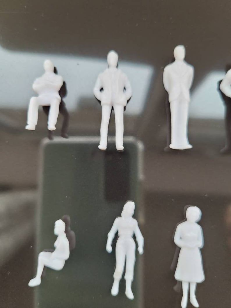 Blank People Miniature 1:50 36mm Scale Model 2-100pc Unpainted Figures ...