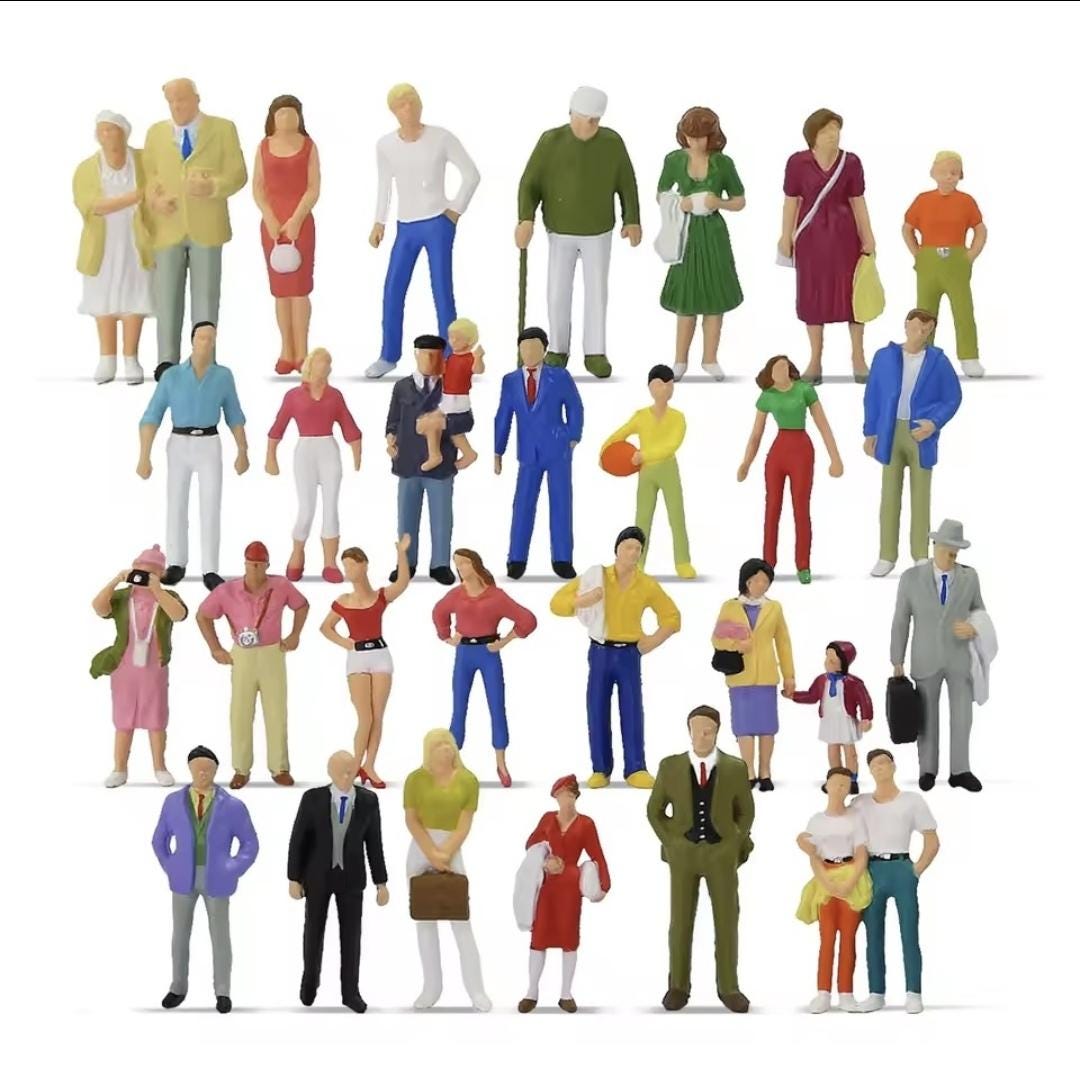 Miniature People Figures: O Gauge Model Diorama Crowd (4.2cm) - Etsy