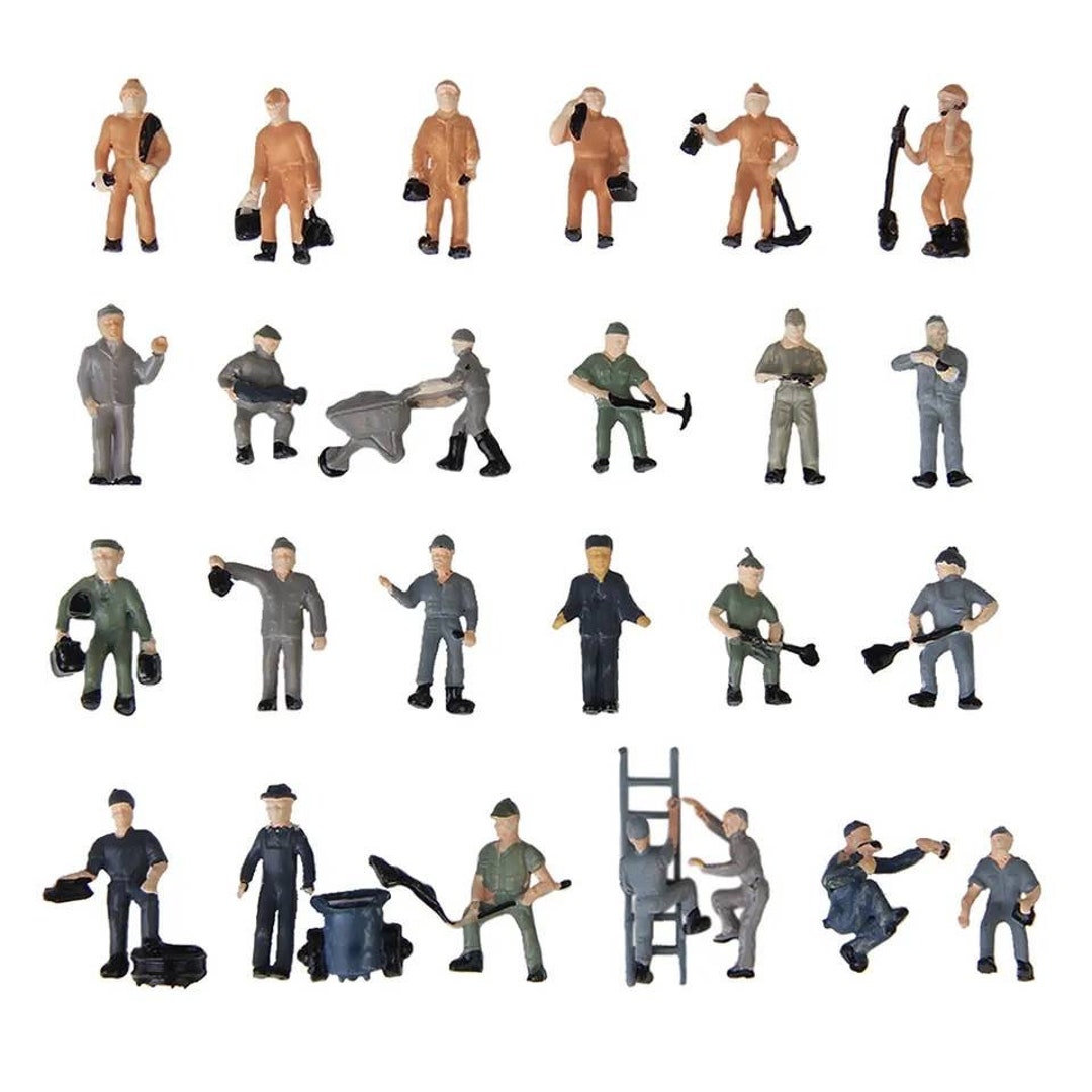 HO Scale Model Workers: 25pcs Miniature Builder Figures (2cm) - Etsy