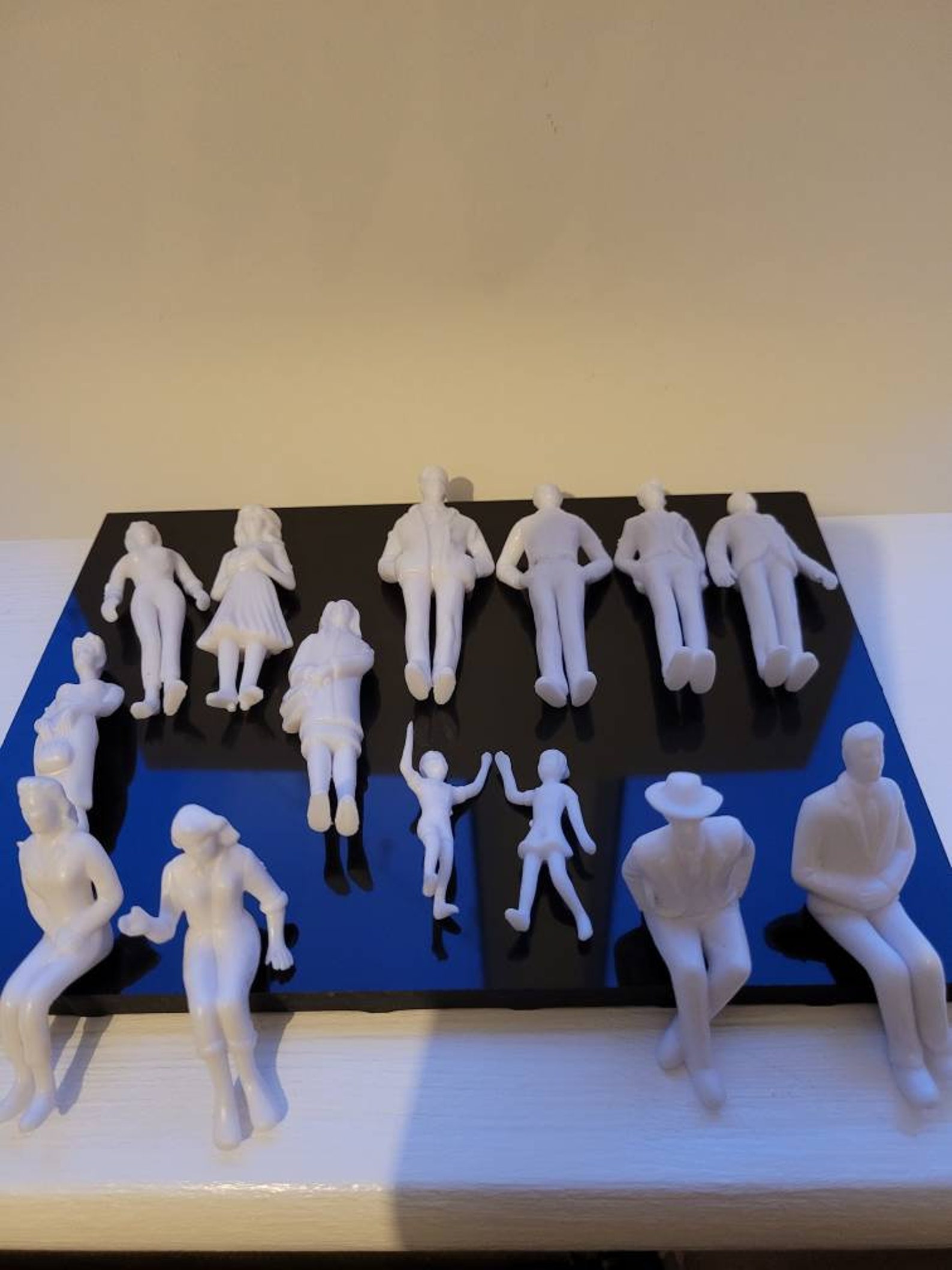 Blank People Miniature 1:25 70mm Scale Model 2-100pc Unpainted Figures ...