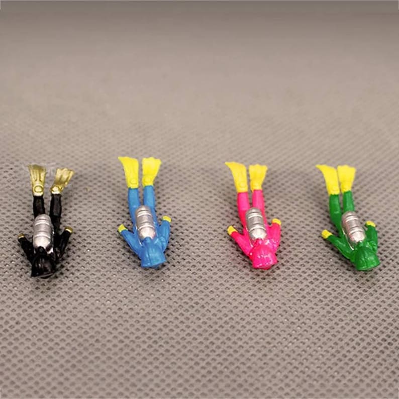 Miniature Scuba Diver Figure: Ocean Explorer Model (2cm/3.8cm) - Etsy