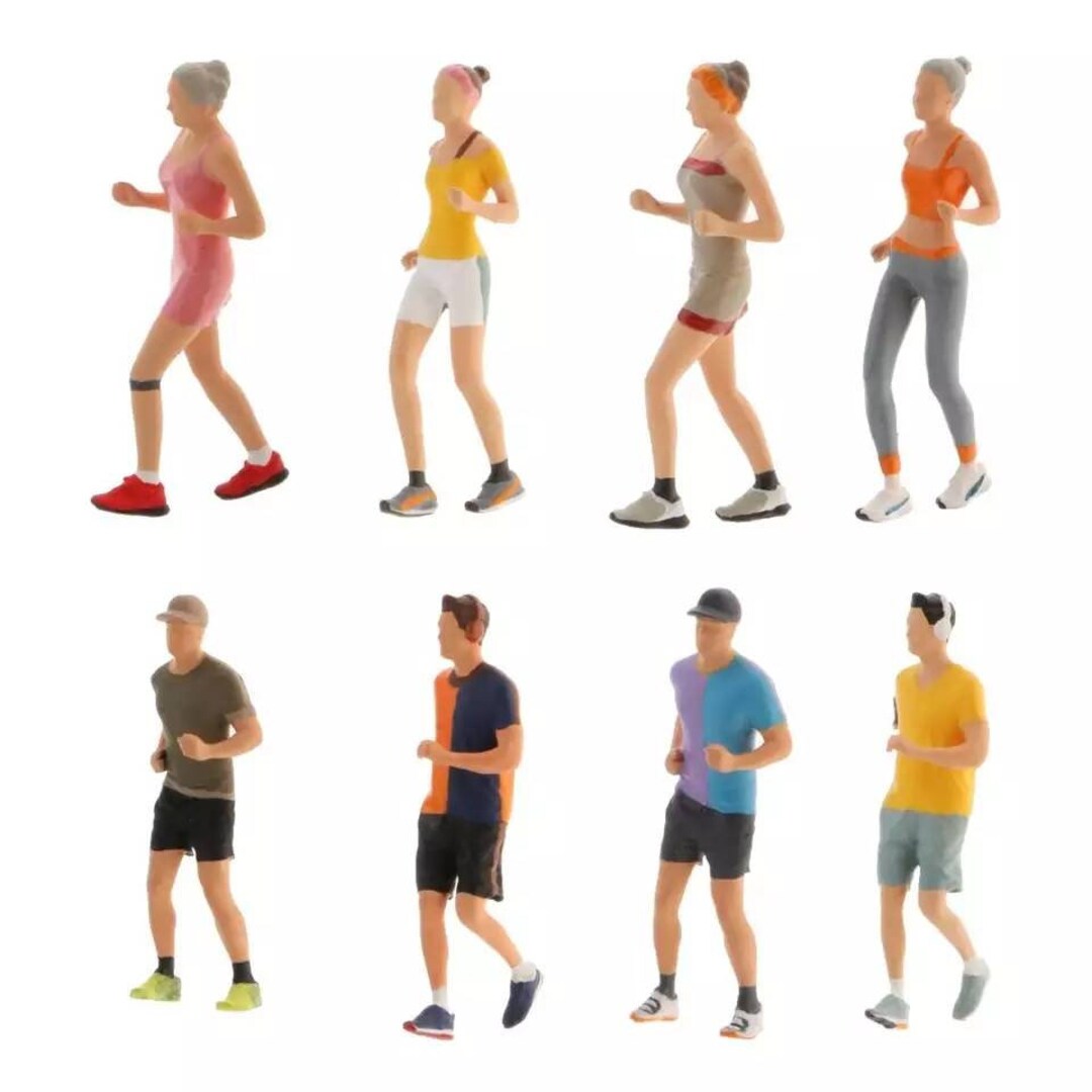 JOGGING RUNNING People Sport Miniature 1:64 Scale Model Outdoor ...
