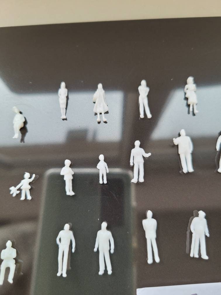 Blank People Miniature 1:100 18mm Scale Model 10-100pc Unpainted ...