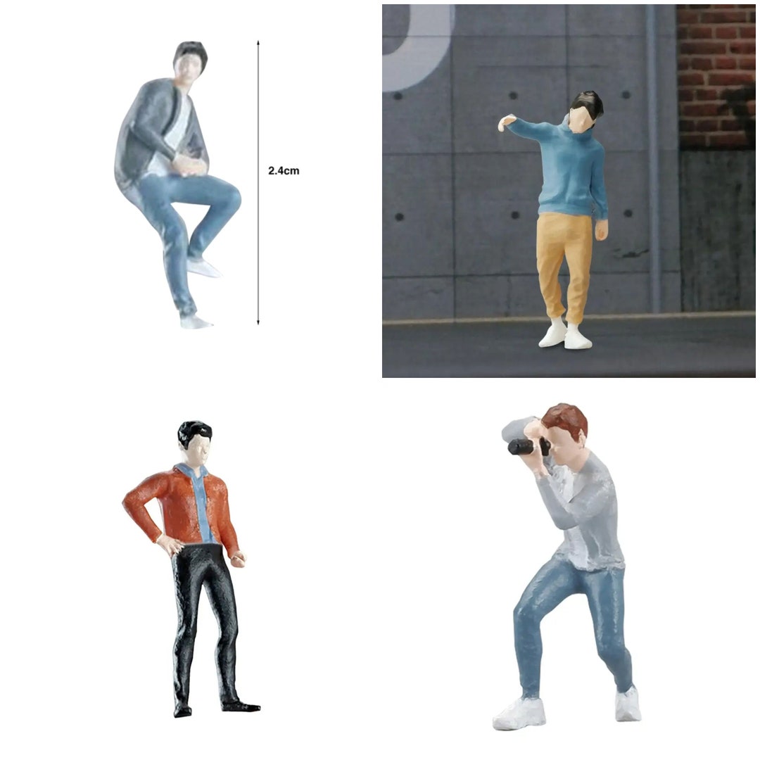 Man Teen Male 1:64 Miniature Photographer Young Casual Clothing Jeans ...
