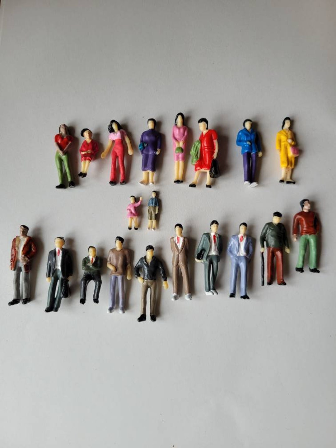 People Miniature Mini 2-50pc 1:43 42mm O Scale Model Figure Diorama ...