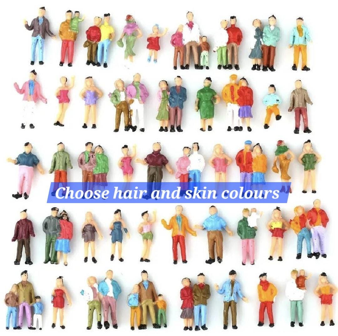 PEOPLE Miniature Little 2cm 1:87 HO All Standing Figures Airport Crowd ...
