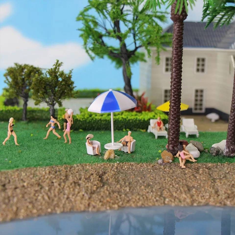HO Scale Beach People: Miniature Seaside Figures - 20/40pcs Set - Etsy