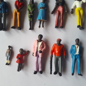 African American Black 2-50pcs 1:48 35mm Figures Mixed Race Miniature ...