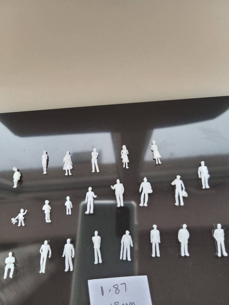 Unpainted Miniature People Figures: DIY Diorama Model (76mm, 36mm, 25mm ...