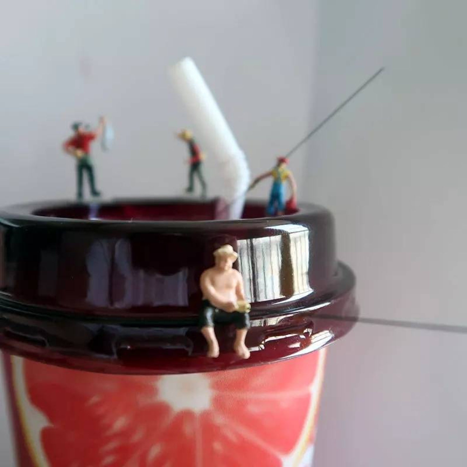 FISHING fisherman Miniature People 6pcs 1:87 Scale Model mini | Etsy