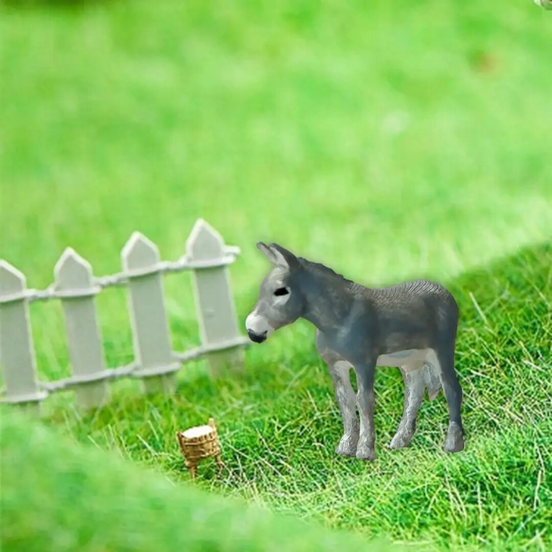 Donkey Mule Miniature 1:64 Scale Model Animal Mini Figures Figurine ...