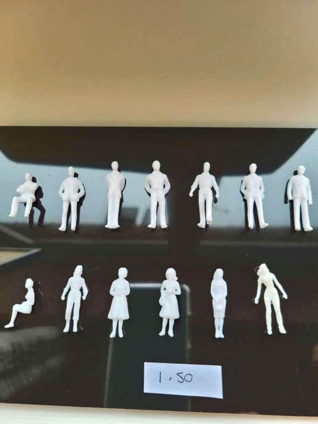 Blank People Miniature 1:50 36mm Scale Model 2-100pc Unpainted Figures ...