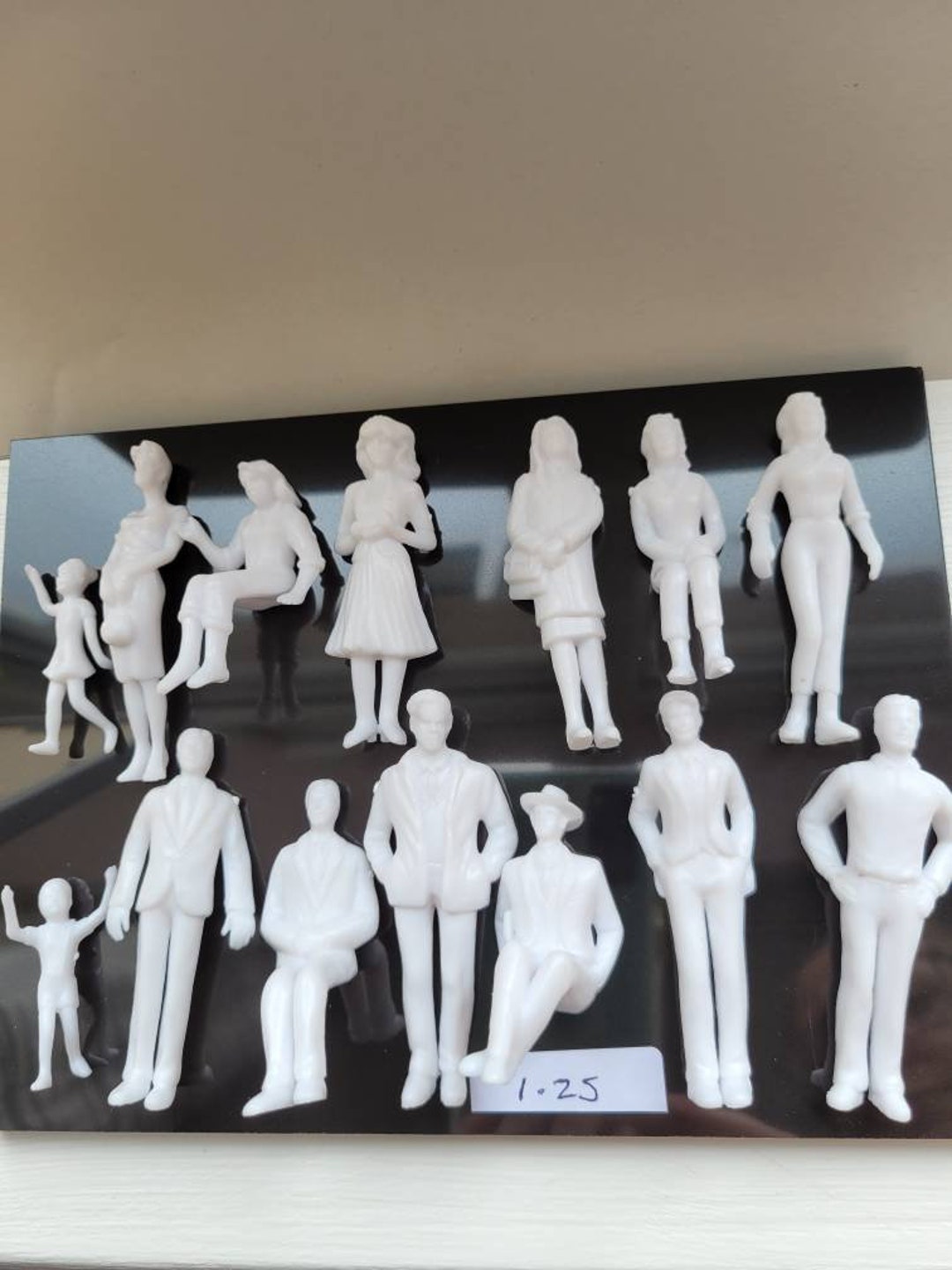 Blank People Miniature 1:25 70mm Scale Model 2-100pc Unpainted Figures ...