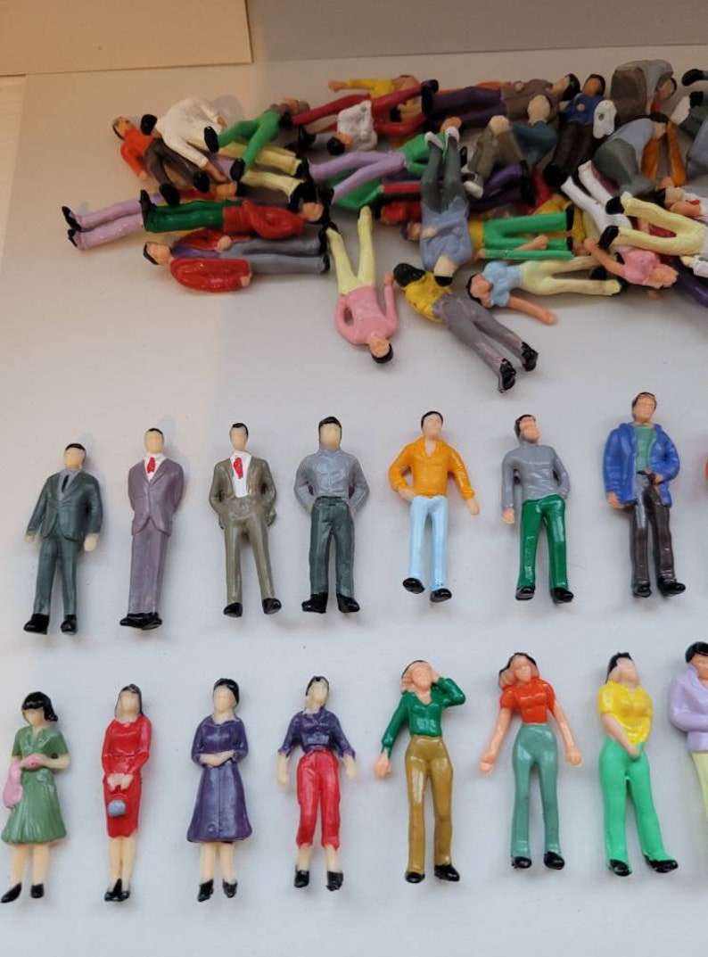 Miniature People Figures: O Gauge Scale Model Diorama (2-50pcs) - Etsy