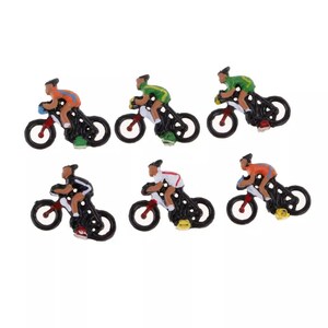 Miniature BICYCLE Racing 1:87 Road Cycling Sport Cyclist People Bike ...